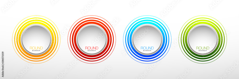 4 components chart make up something. Modern business circle ...