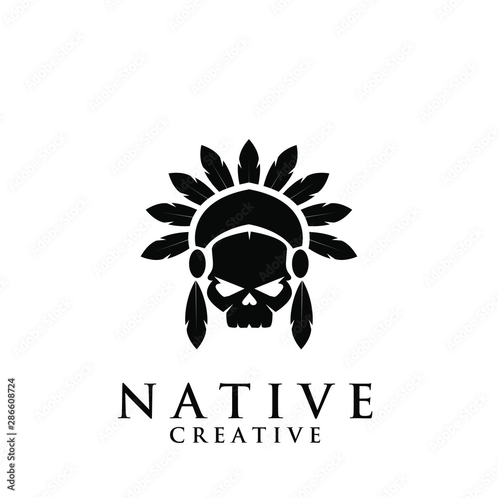 native apache indian logo icon designs vector illustration template ...