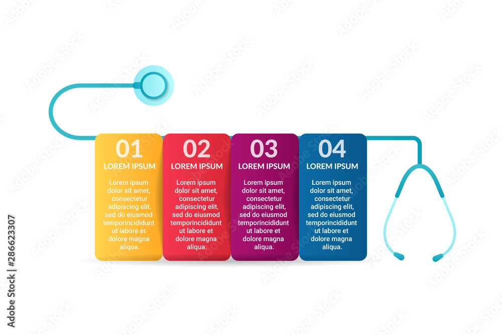 medical Infographic design with options or list. Infographic of medical ...