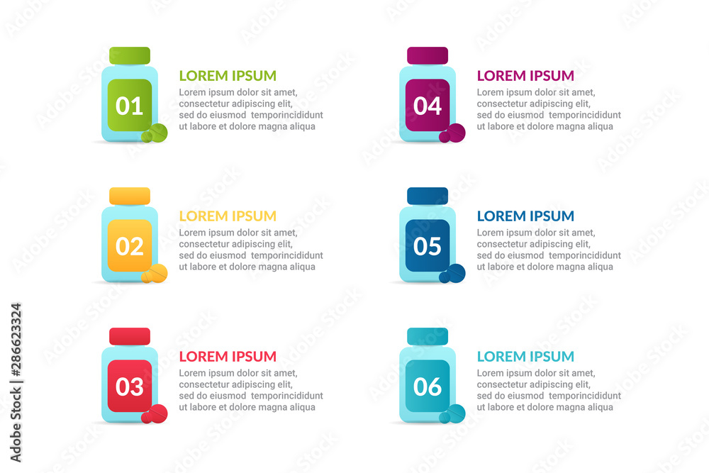 medical Infographic design with options or list. Infographic of medical ...