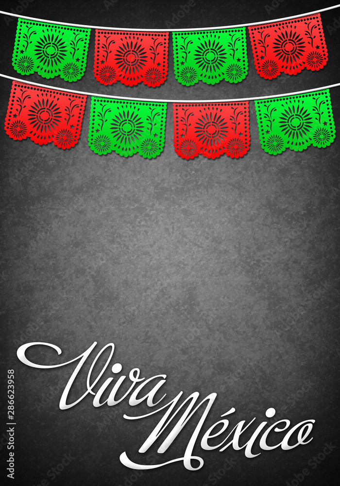 Traditional Mexican paper decoration background with old paper texture ...