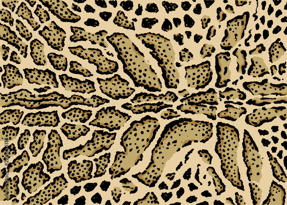 Clouded leopard skin pattern design. Leopard spots print vector ...