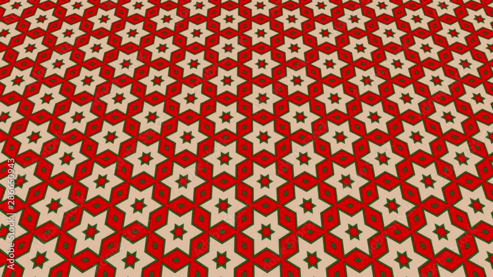 2D graphic video pattern that tilts up and moves, composed of designs ...