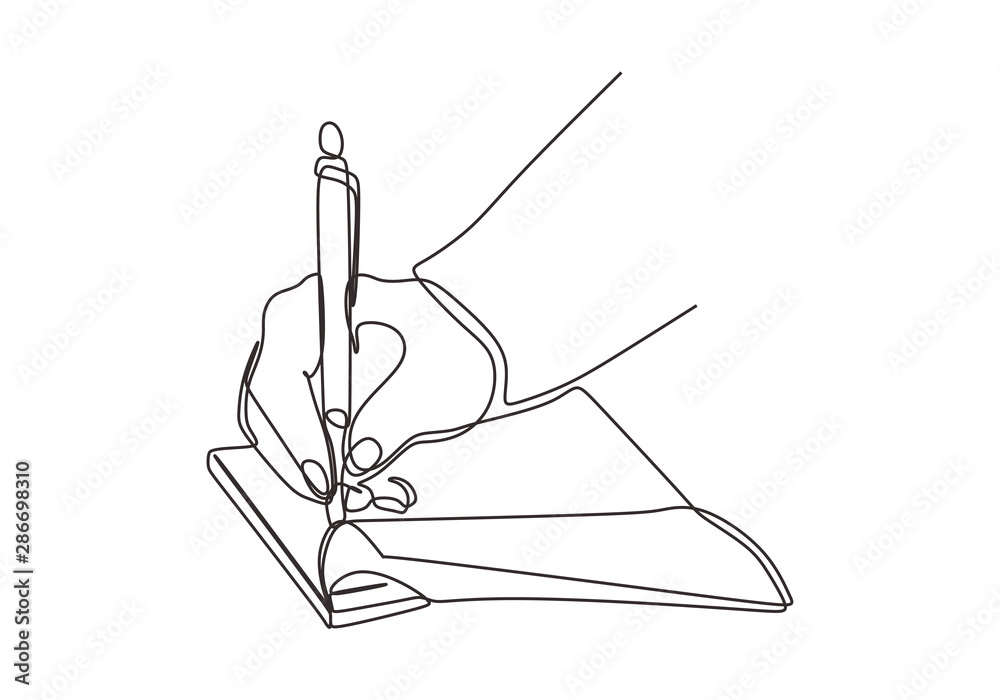 Someone Writing Drawing