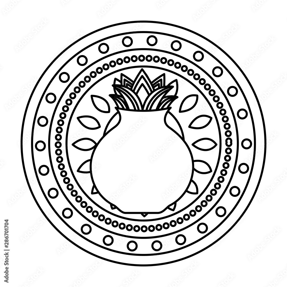 Clay pot of onam celebration design Stock Vector | Adobe Stock