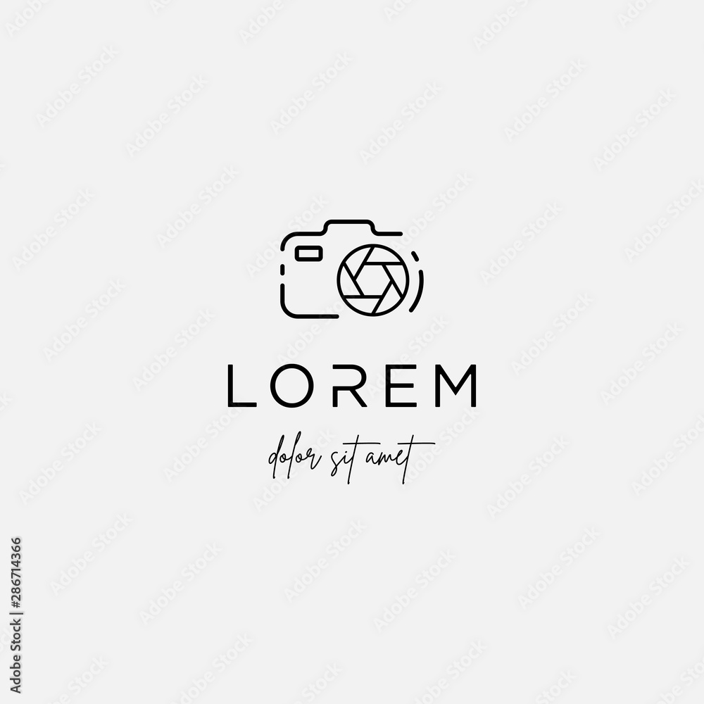 Camera Shutter logo Design Vector Sign Design Stock Vector | Adobe Stock