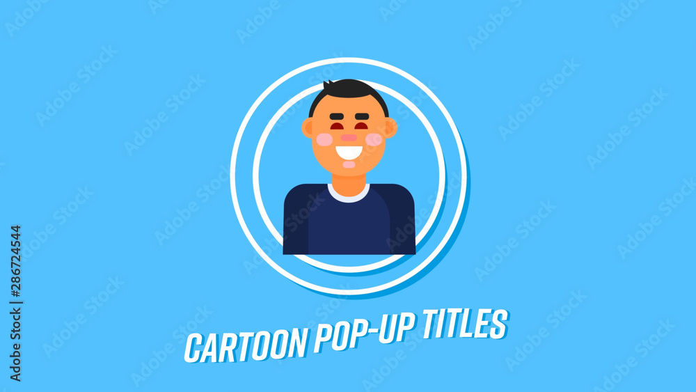 Cartoon Pop-Up Titles Stock Template | Adobe Stock