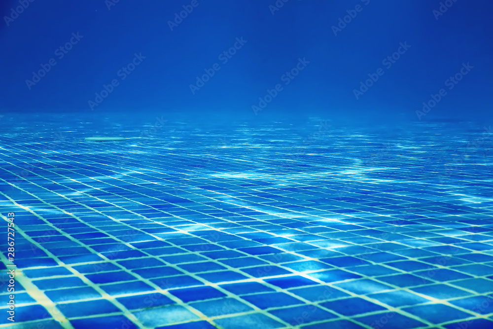 Underwater Swimming Pool Blue Tile, Water Ripples of Swimming Pool ...