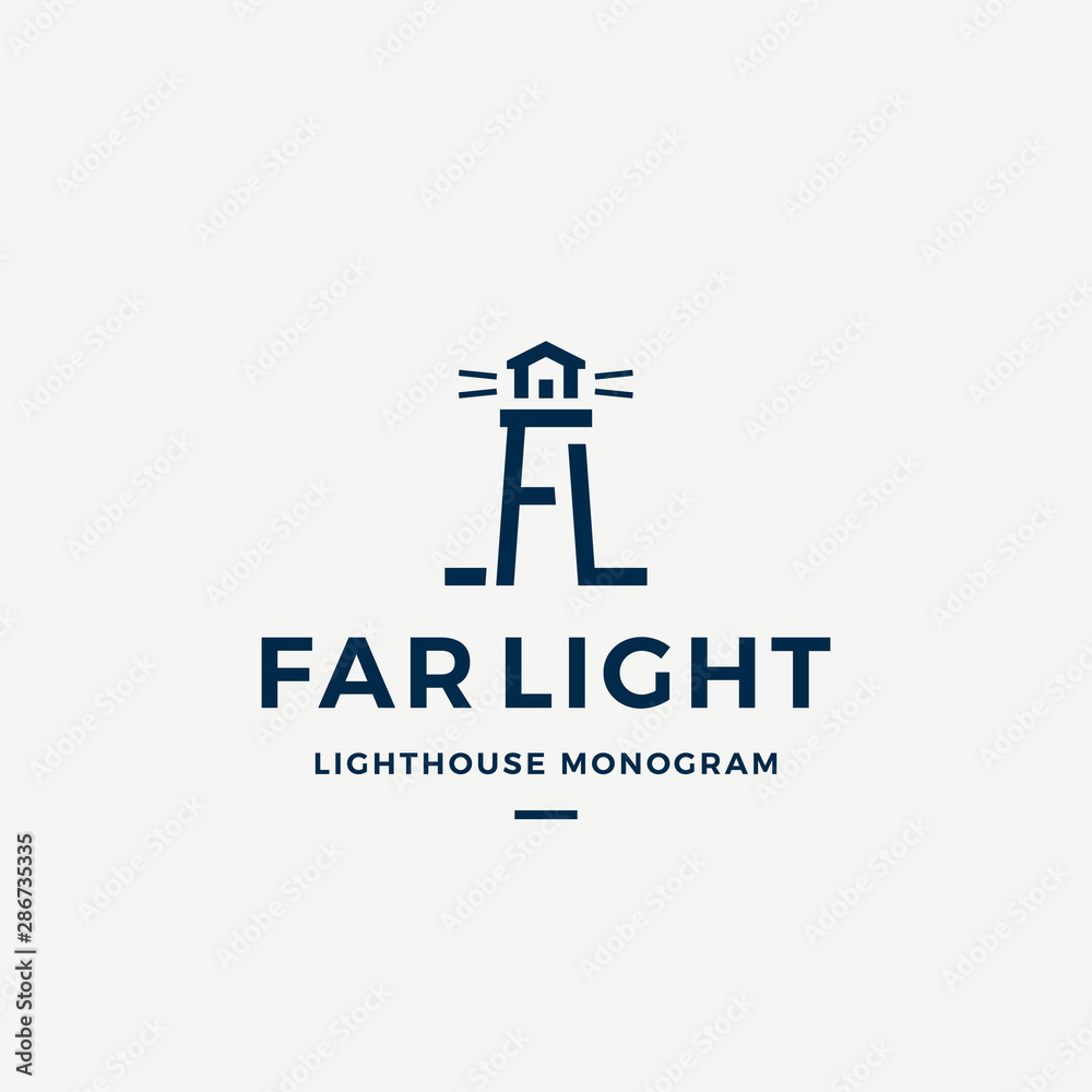 Vecteur Stock Far Light Abstract Vector Sign, Symbol or Logo Template ...
