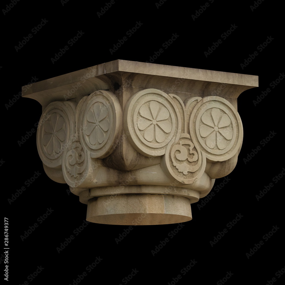Elements of architectural decorations of buildings, columns and ...