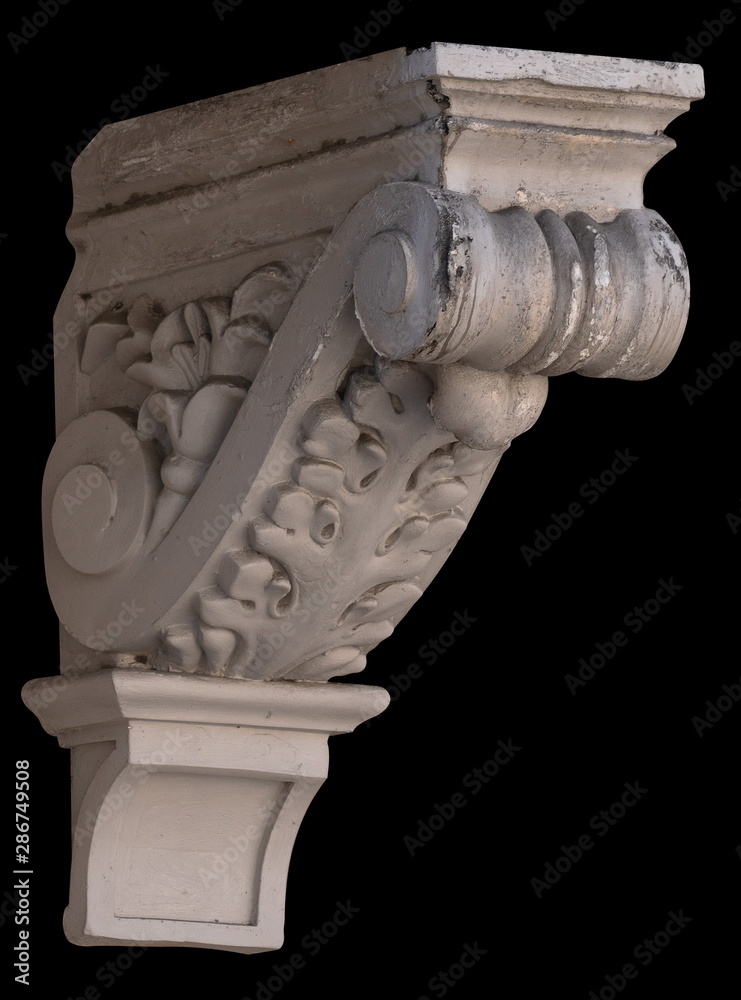 Elements of architectural decoration of buildings, columns, patterns ...