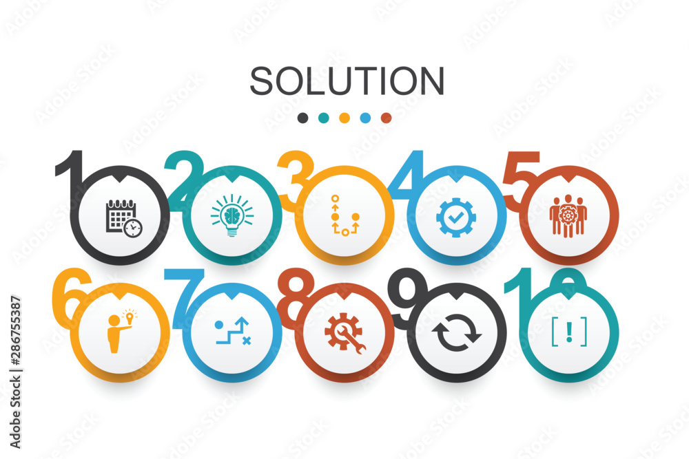Solution Infographic design template strategy, plan, execution ...