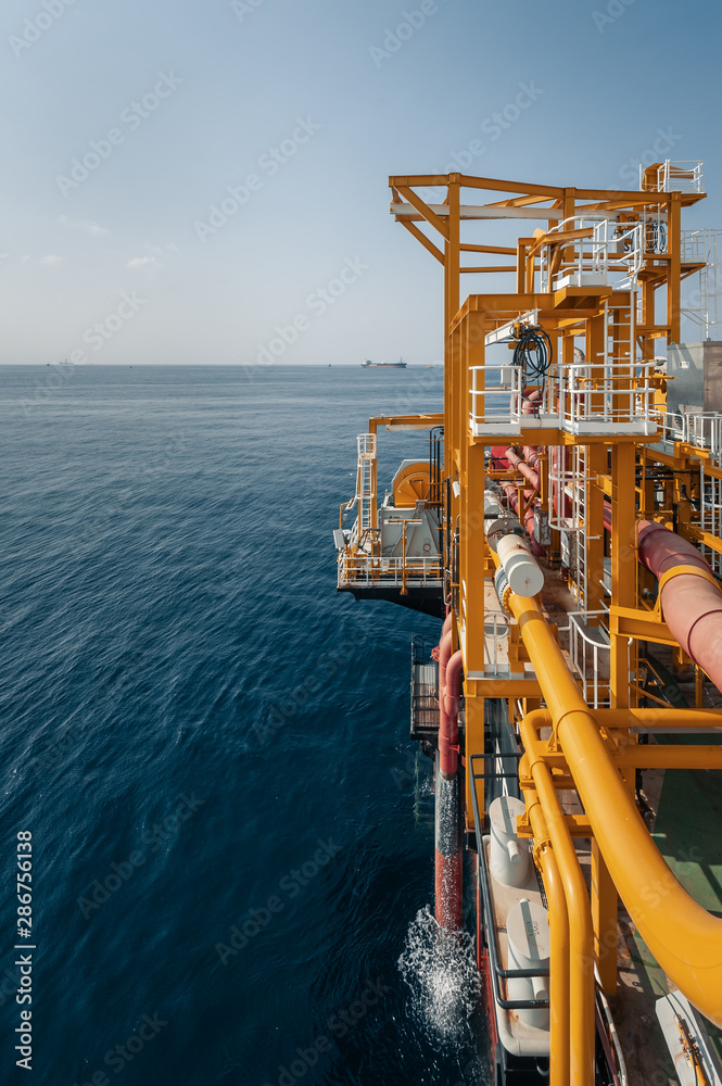 Side view of FPSO vessel and deck Stock Photo | Adobe Stock