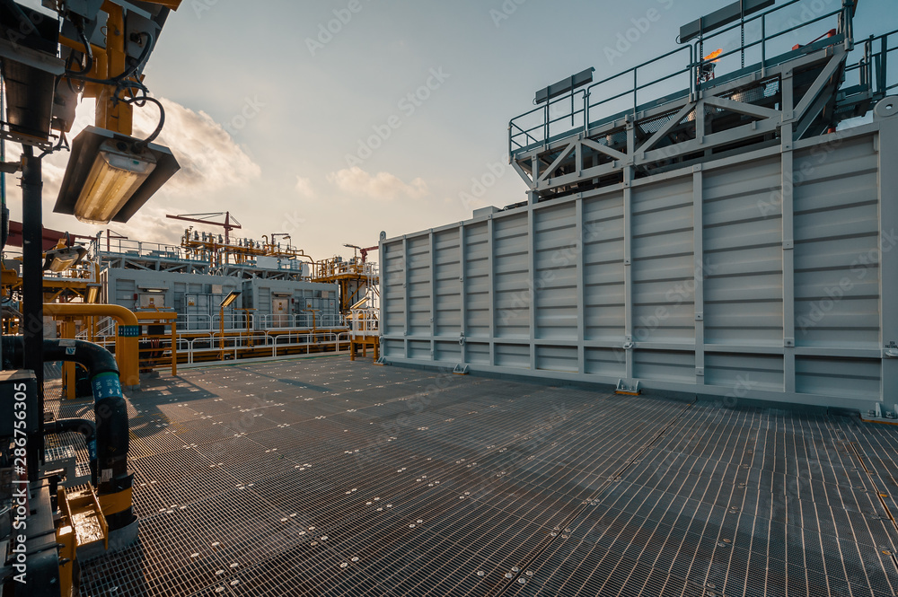 Machinery on the deck of FPSO vessel Stock Photo | Adobe Stock