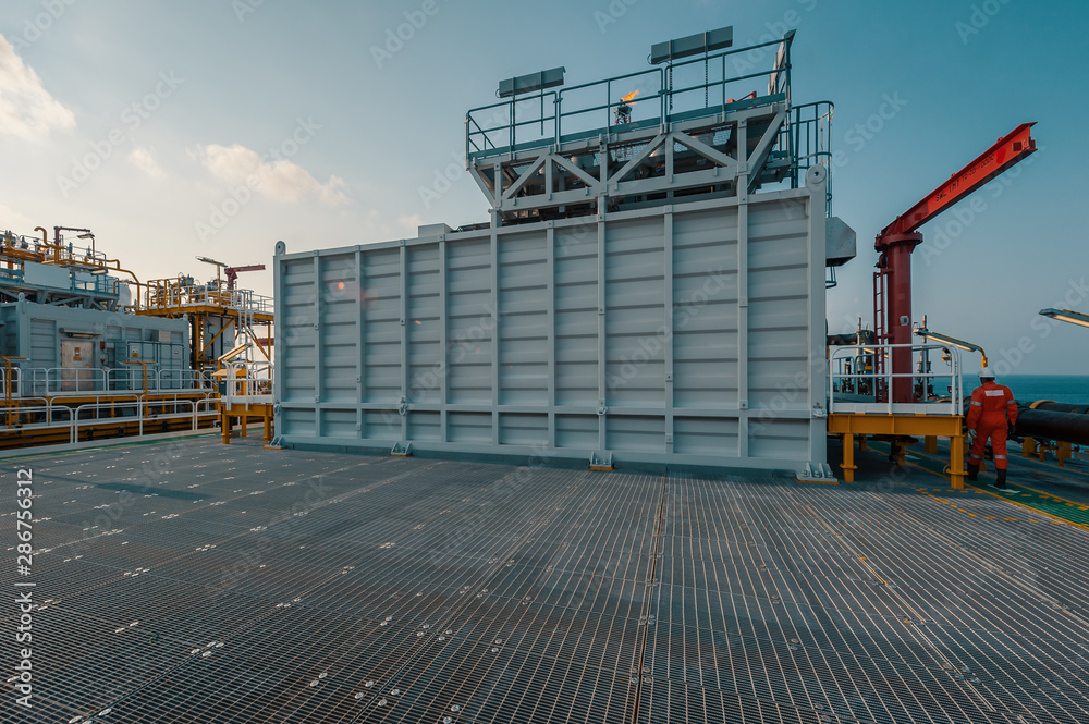 Deck of FPSO vessel Stock Photo | Adobe Stock