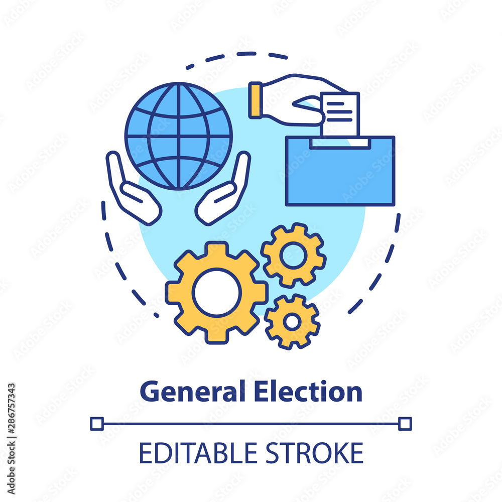 General election concept icon. Elections idea thin line illustration ...
