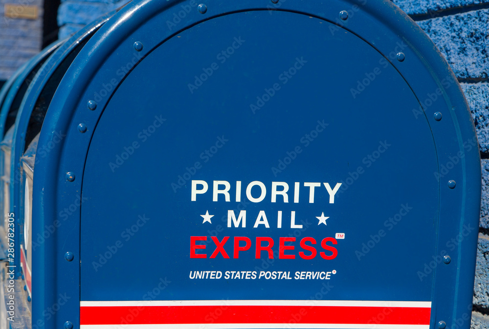 Priority Mail Express Mailbox Stock Photo | Adobe Stock