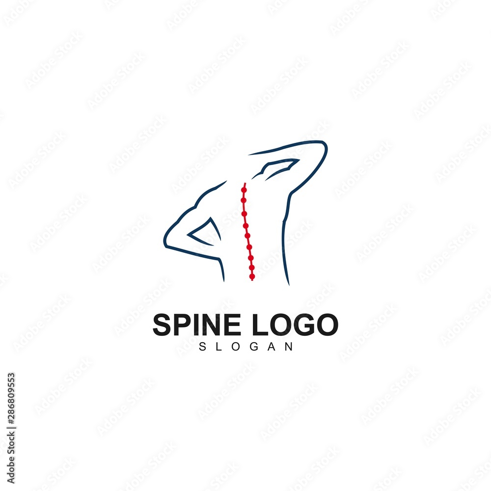 spine logo template, rehabilitation design concept, vector Stock Vector ...