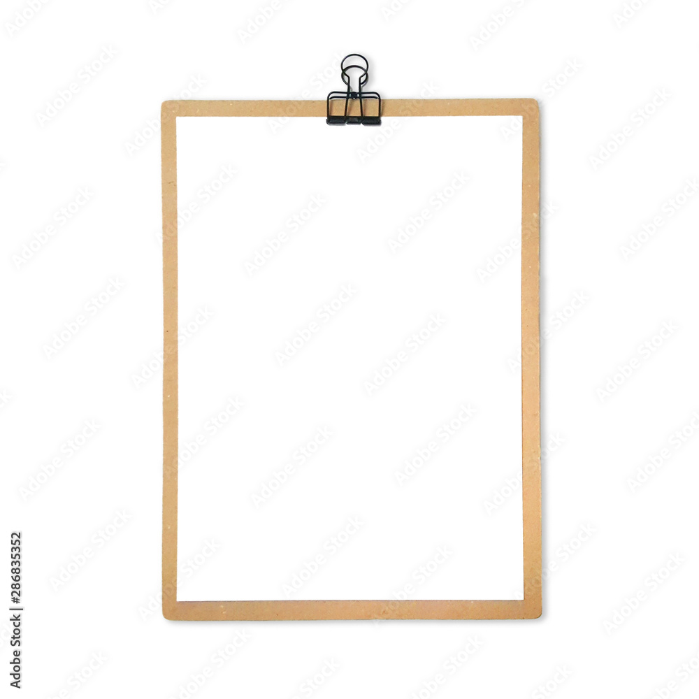 White Paper Sheet on Clipboard Mockup Stock Photo | Adobe Stock