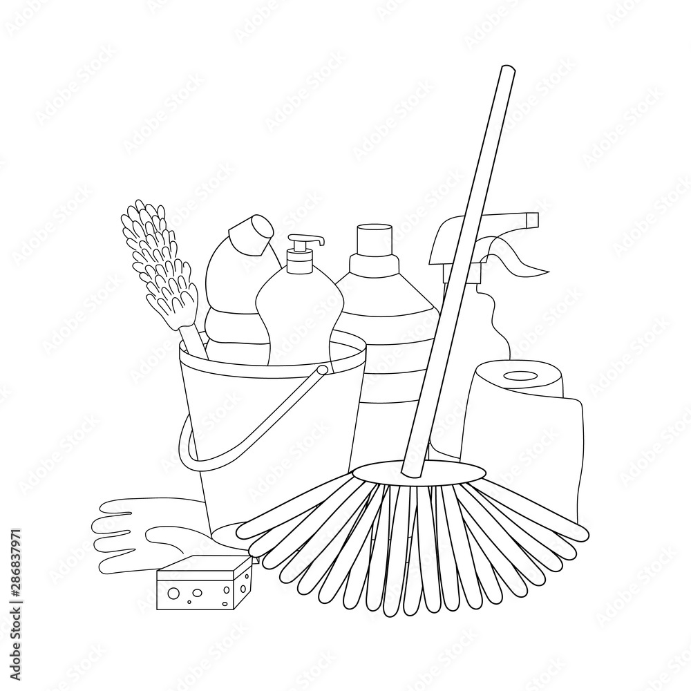 Cleaning Supplies Drawing