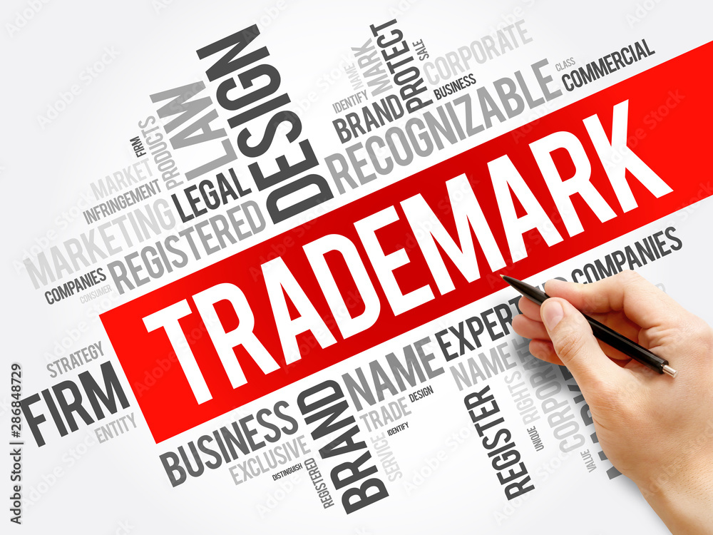 Trademark word cloud collage Stock Photo | Adobe Stock