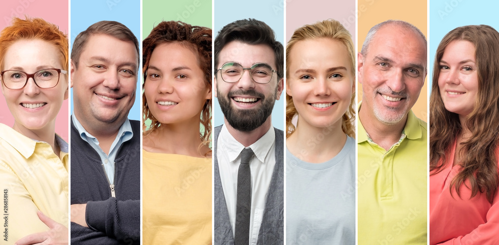 Happy Faces Of People Collage