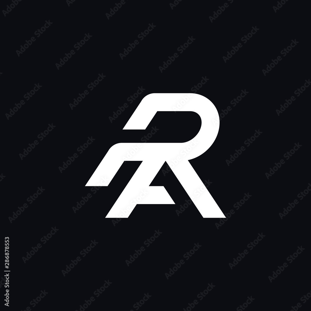 Initial RA R A Letter Logo Design. Creative Icon Modern Letters Vector ...