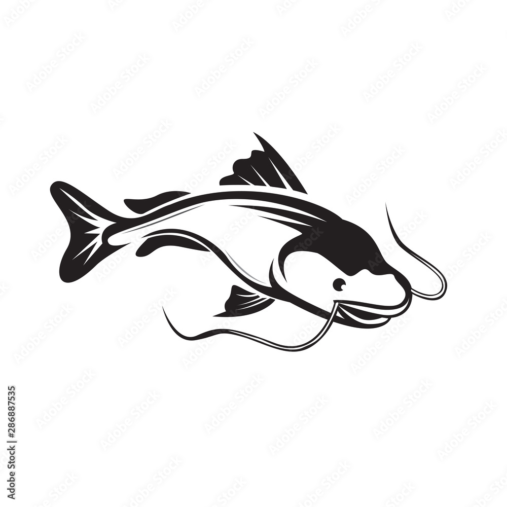 Simple catfish art logo design inspiration Stock Vector | Adobe Stock