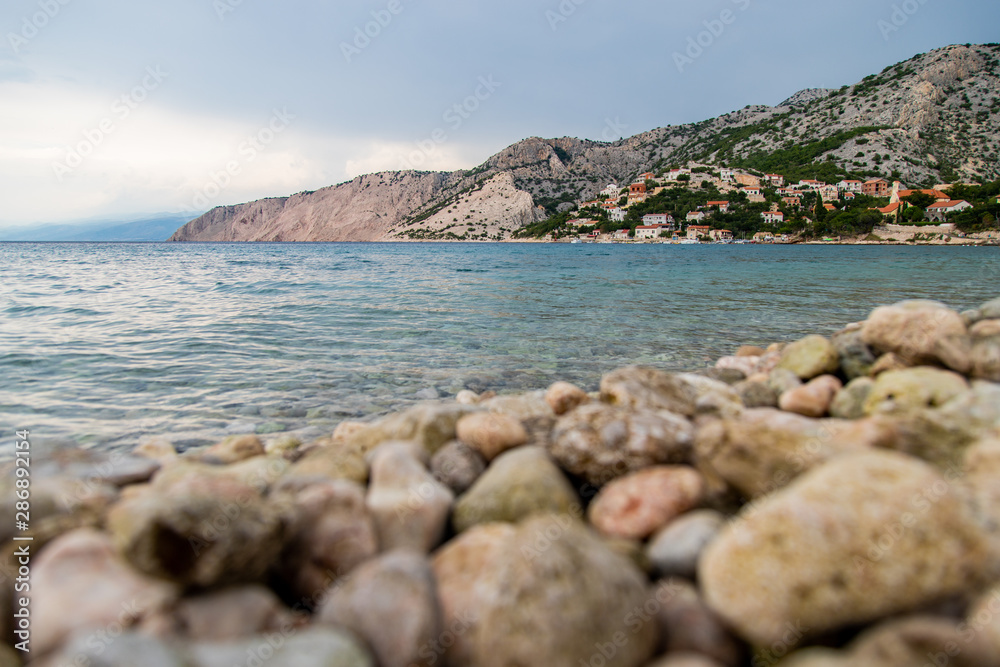 Widok na morze w Chorwacji oraz piękne wyspy Stock Photo | Adobe Stock