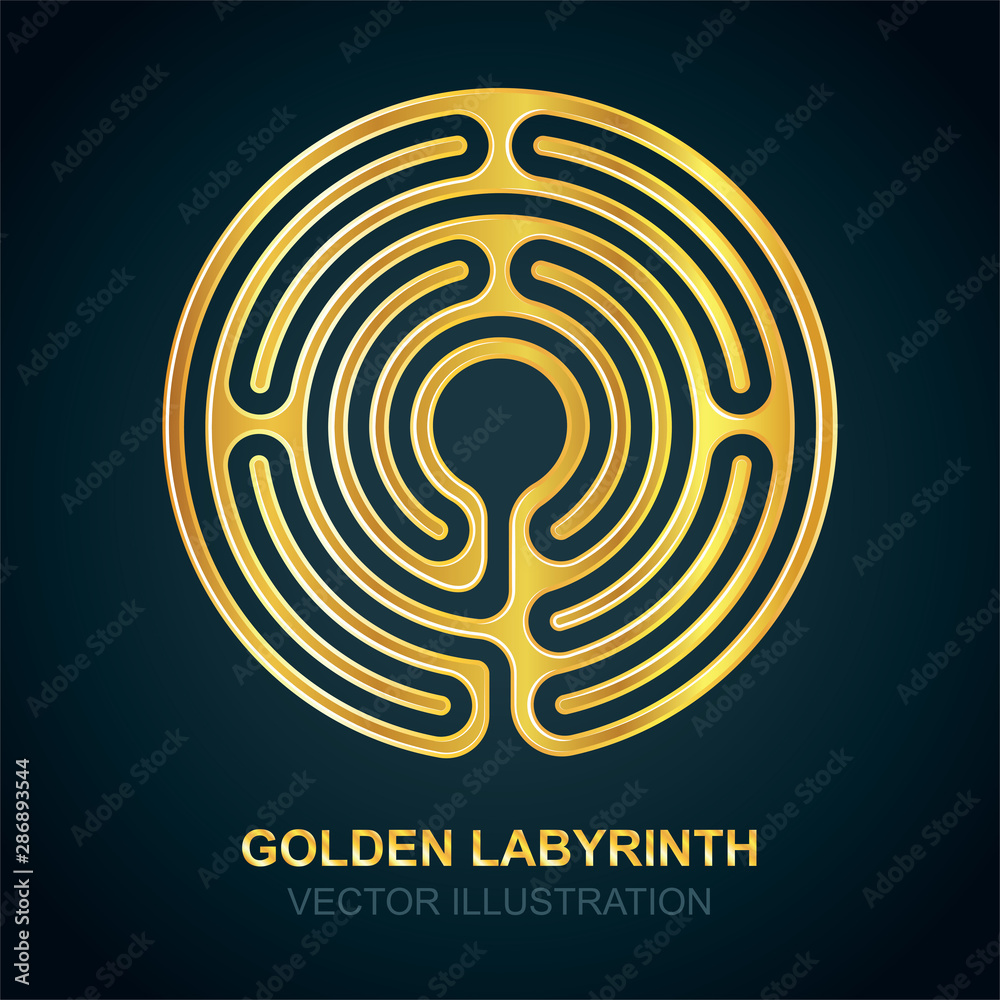 Labyrinth. Labyrinth vector illustration. Maze icon and background ...