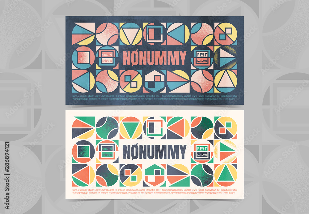 Graphic Geometric Flyer Layout Stock Template | Adobe Stock