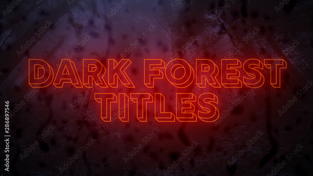 Dark Forest Titles Stock Template | Adobe Stock