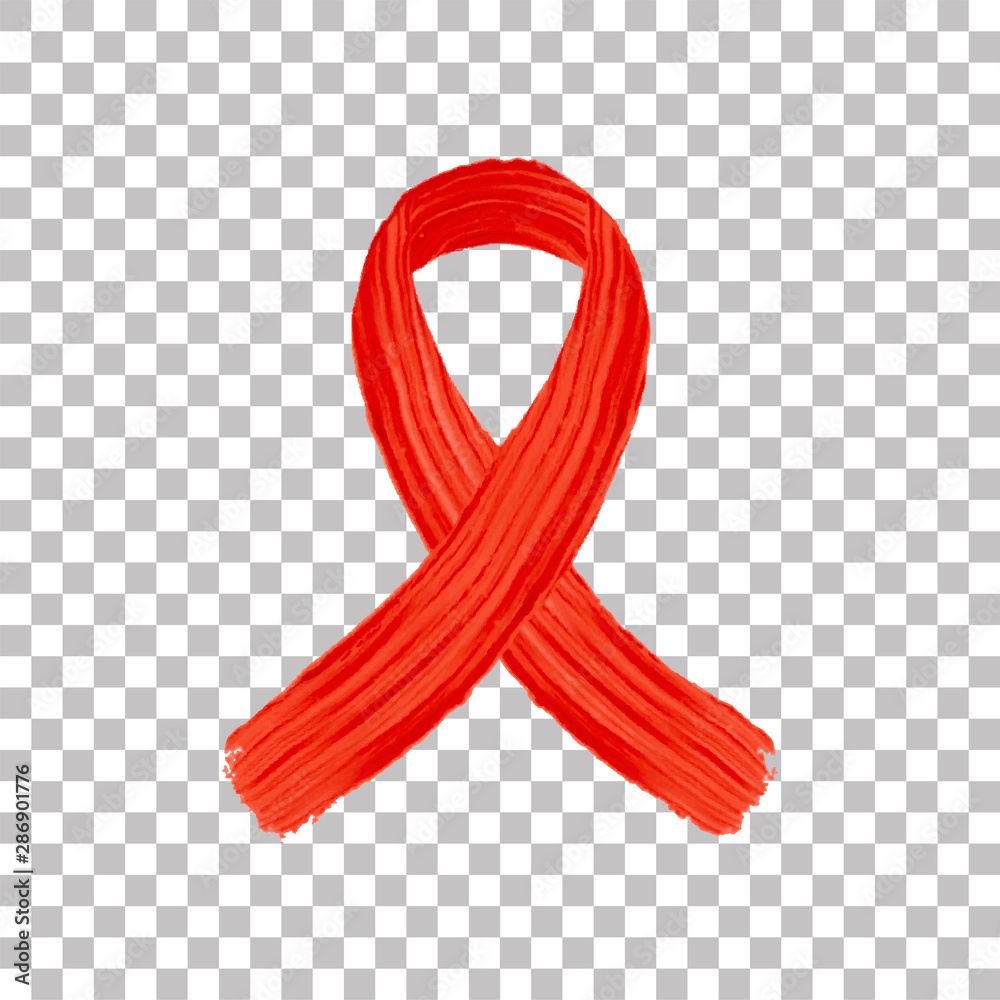 Red ribbon.Red ribbon aids icon.Red ribbon aids symbol.Red ribbon aids ...