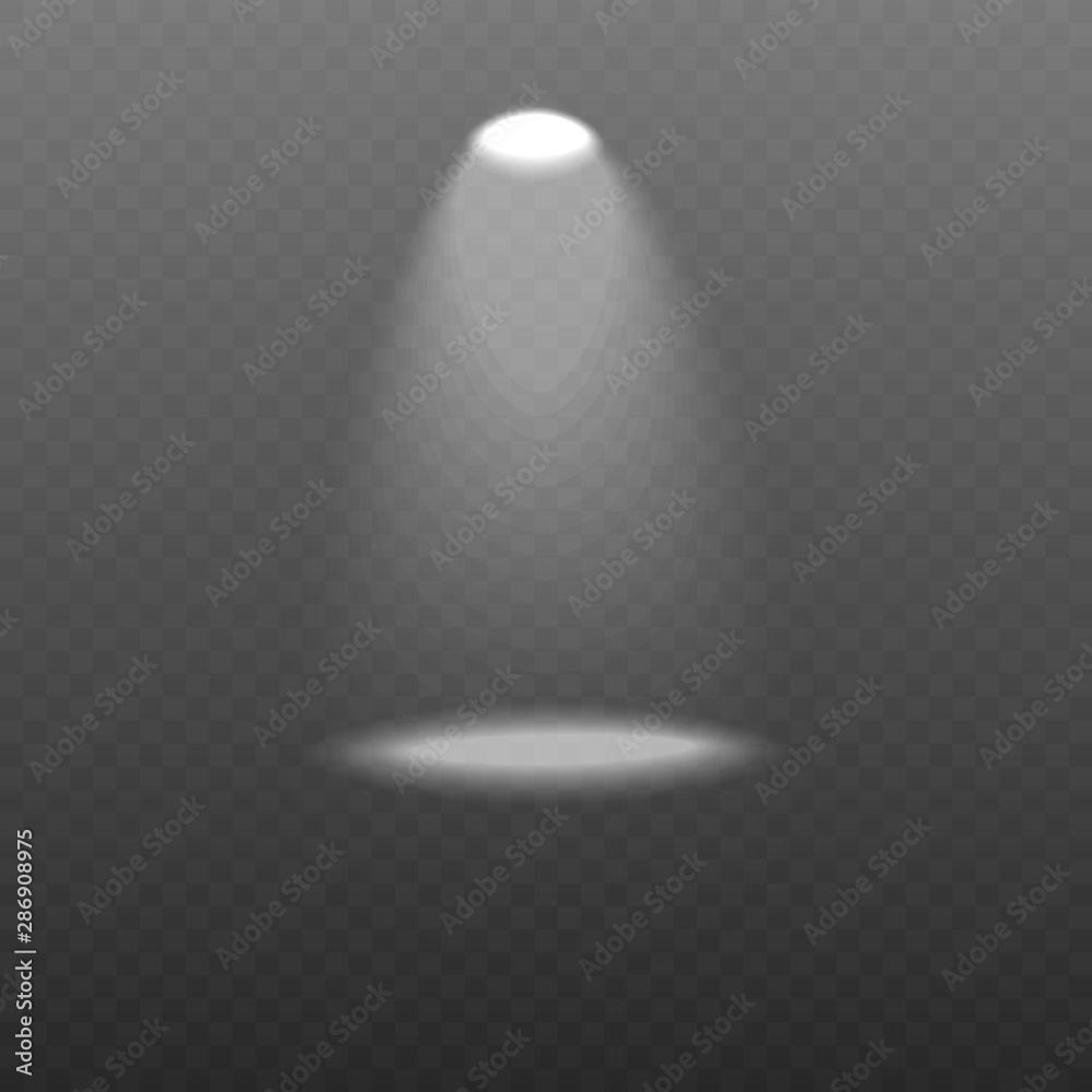 Isolated spotlight beam on transparent background. Stock Vector | Adobe ...