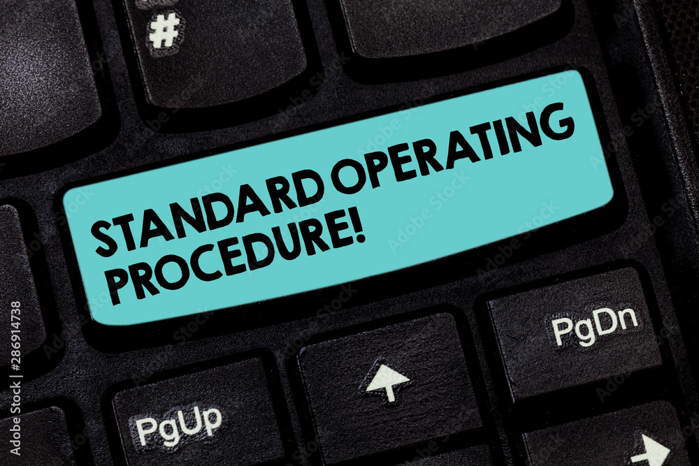Text sign showing Standard Operating Procedure. Conceptual photo ...