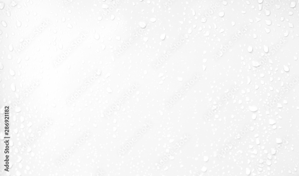 Liquid water drops background image on a white surface Stock Photo ...
