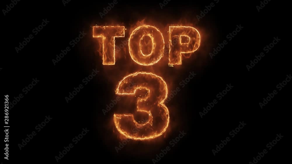 Top 3 Word Hot Animated Burning Realistic Fire Flame and Smoke ...