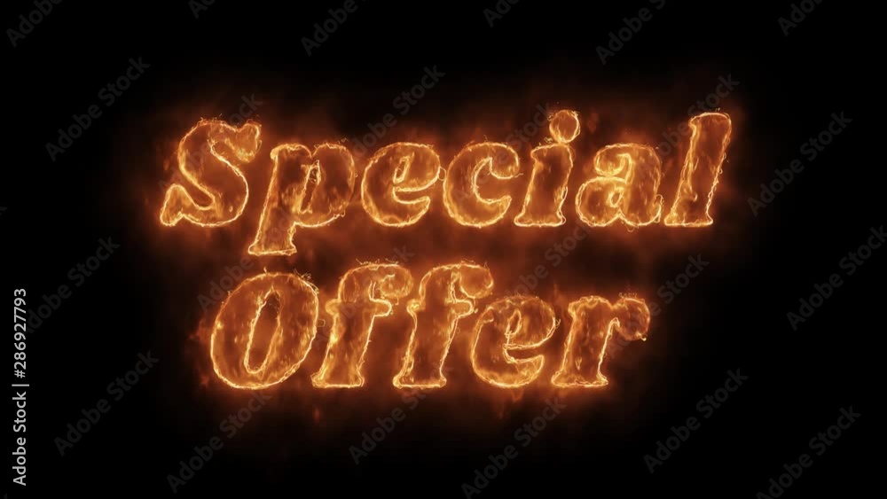 Special Offer Word Hot Animated Burning Realistic Fire Flame and Smoke ...