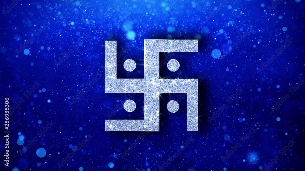 Hindu, holy, indian, religion, swastik, swastika Icon White Blinking ...