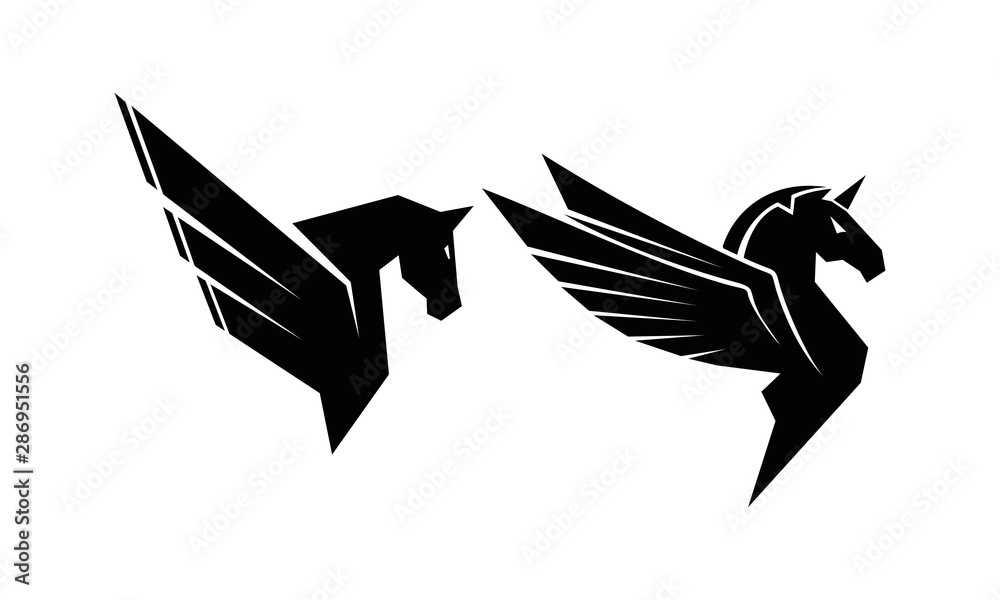 Pegasus vector logo Stock Vector | Adobe Stock