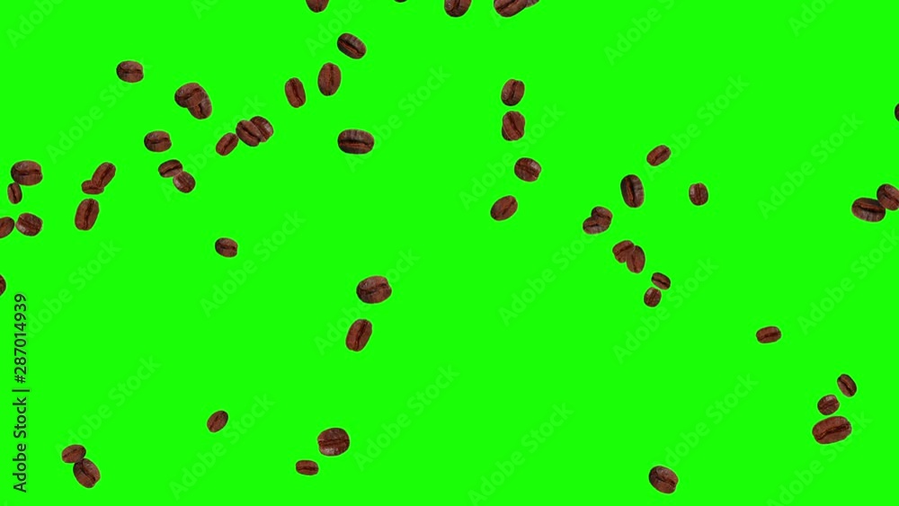 coffee rain beans rain green screen rain coffee falling beans falling ...