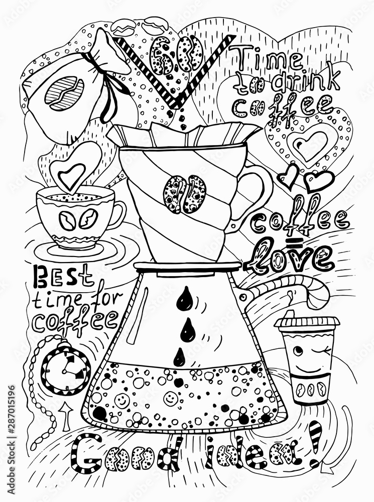 An alternative way to brew coffee through a paper filter, pouver ...