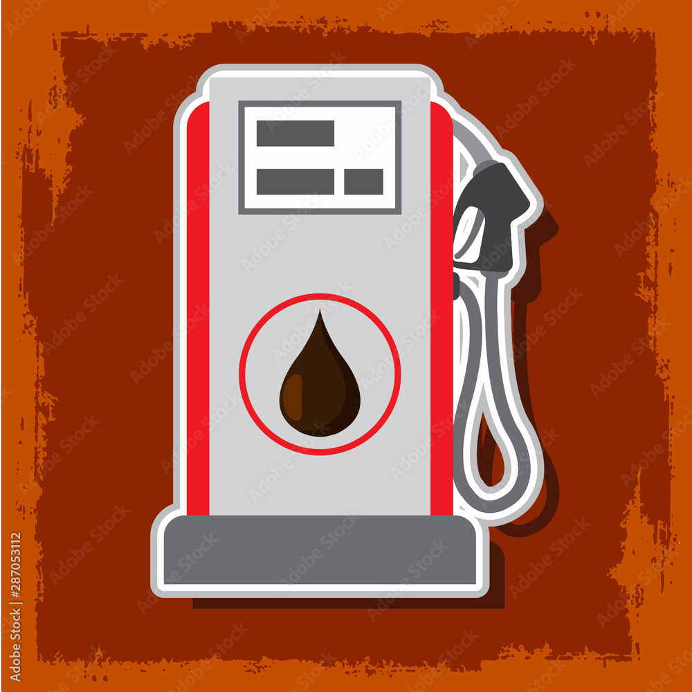Fuel , gas station, Column for refueling logo. Service concept and ...