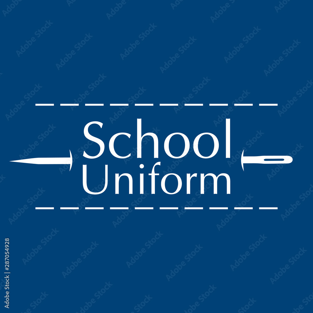 Vector logo for school store clothes and uniforms Stock Vector | Adobe ...