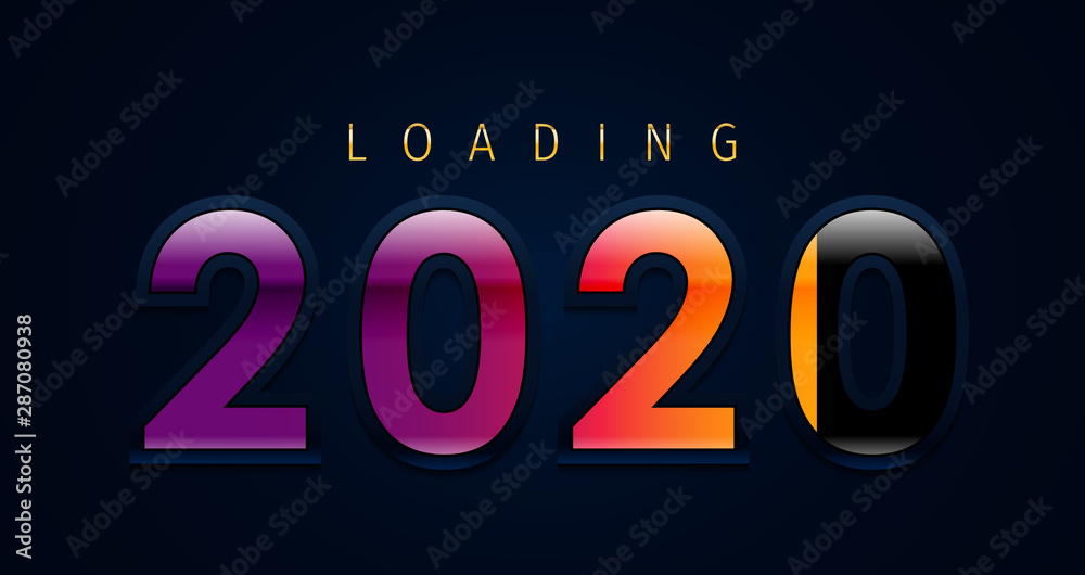 Loading 2020 (Ladebalken 2020) Vector Illustration Concept - Loading ...