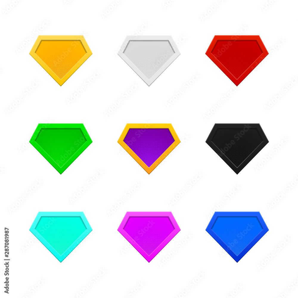 Superhero logo templates collection Stock Vector | Adobe Stock