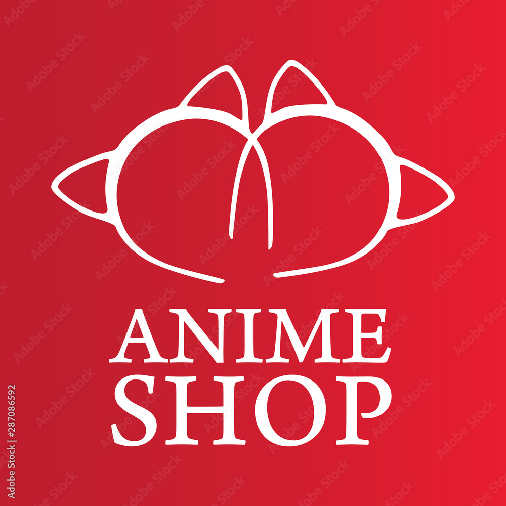 Vector logo for anime and souvenir shop Stock Vector | Adobe Stock