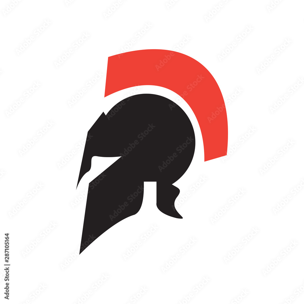 Spartan helmet graphic design template vector isolated Stock Vector ...