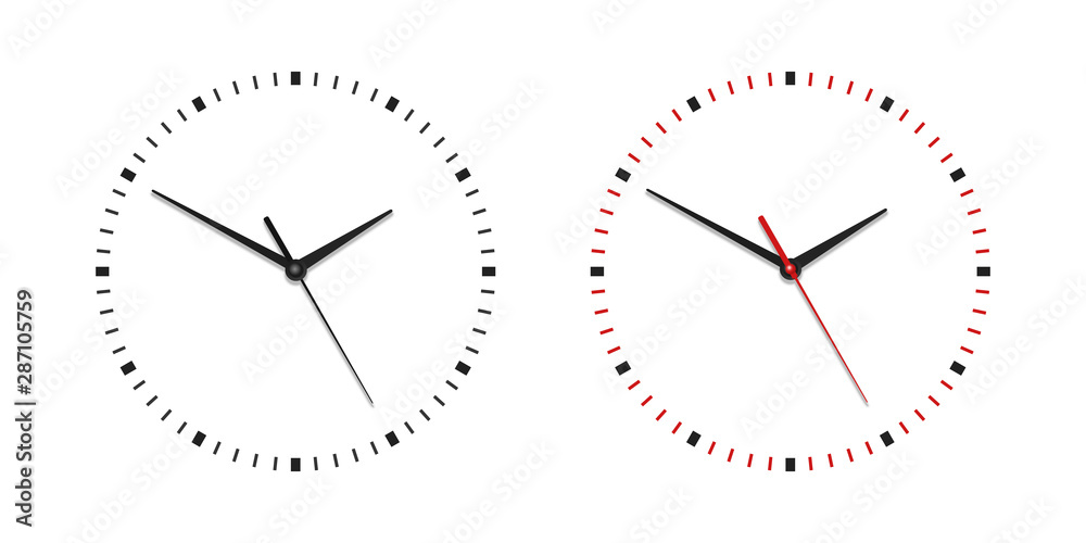 Vector Classic Simple Wall Clock without Numbers Isolated on White ...