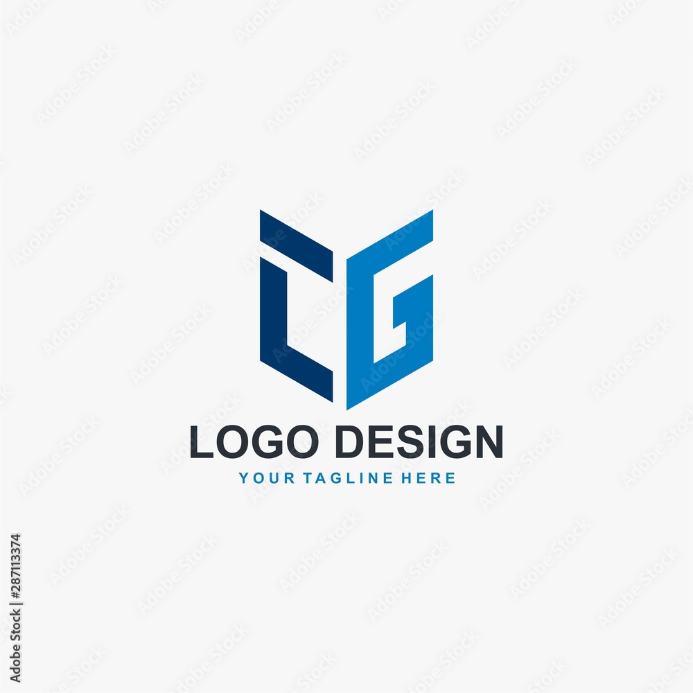 Letter MLG logo design vector. Monogram LG logo design. Outline type ...